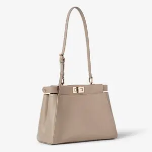 Fendi My Peekaboo Small Dove Gray Leather Bag